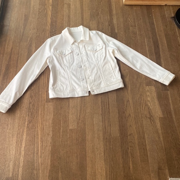 MOTHER | Jackets & Coats | Mother White Denim Jacket | Poshmark
